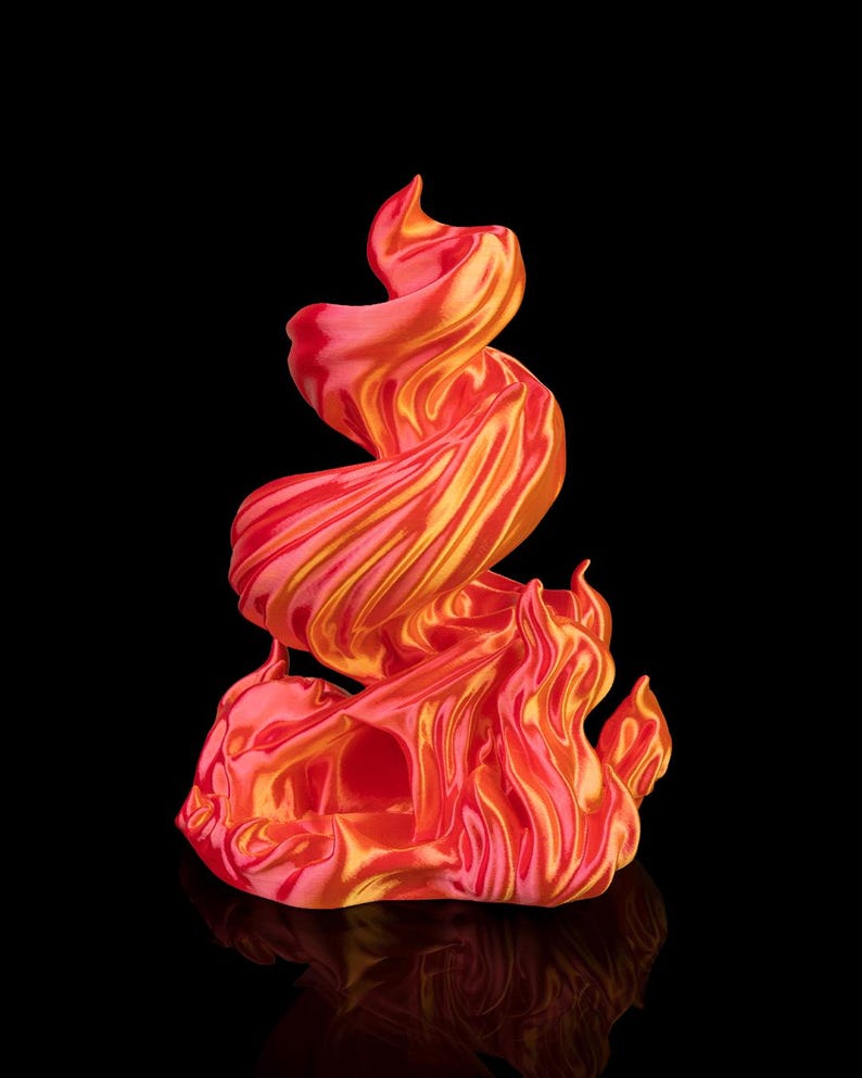 Burning Flame Dice Tower – 3D Printed Fire Dice Roller – Fantasy RPG ...