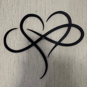 3D Printed Infinity Heart Wall Art - Etsy