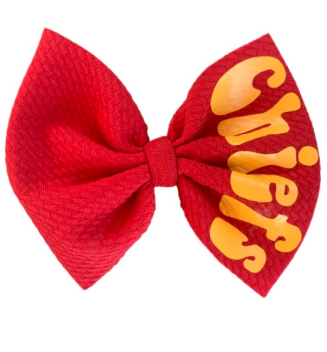 KC Chief Bows Kansas City Chiefs Clip or Nylon - Etsy