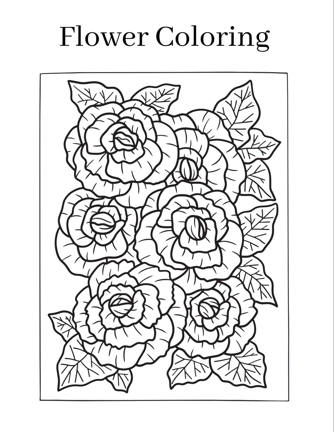 Flowering Coloring Sheets - Etsy