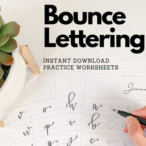 Tricky Letter Combinations Bounce Lettering Worksheets Hand - Etsy