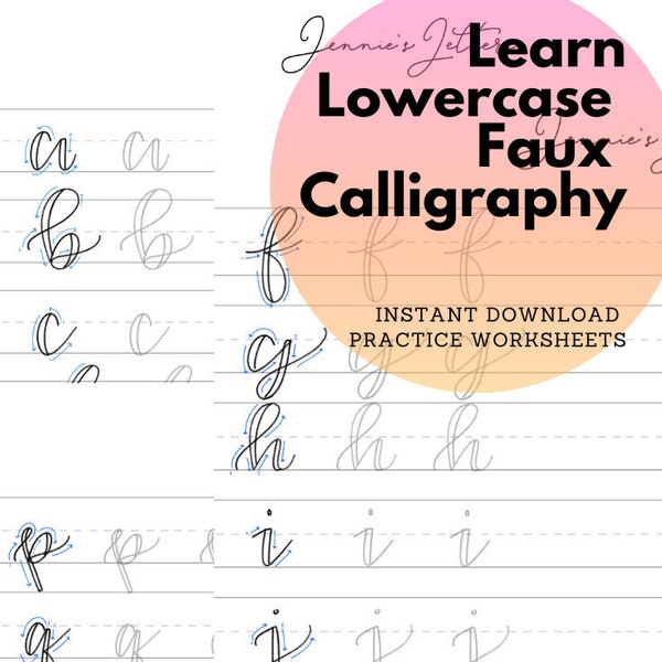Faux Calligraphy - Etsy