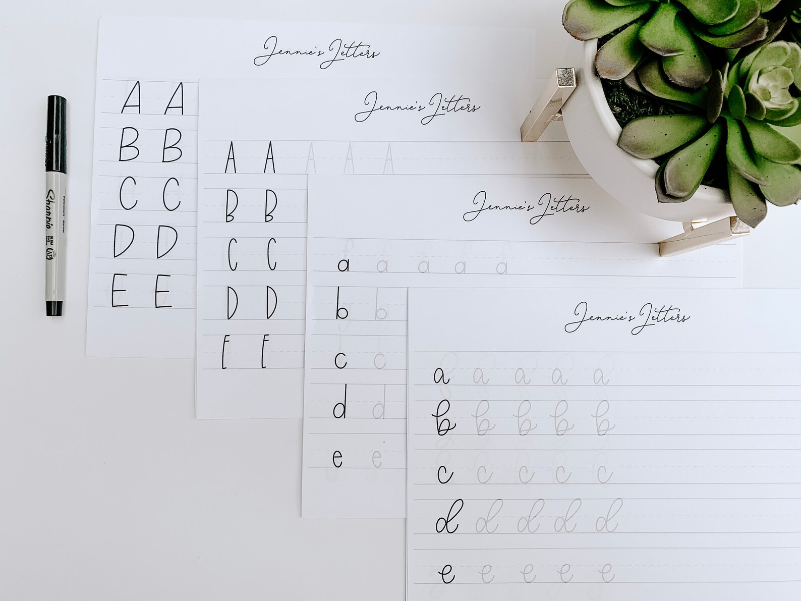 Hand Lettering and iPad Lettering Procreate Traceable Worksheets ...