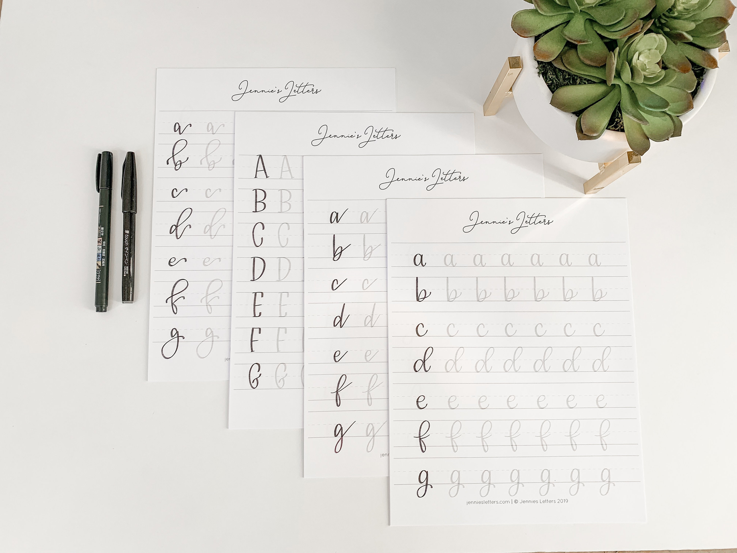 Hand Lettering and Modern Calligraphy Practice Worksheets - Ultimate ...