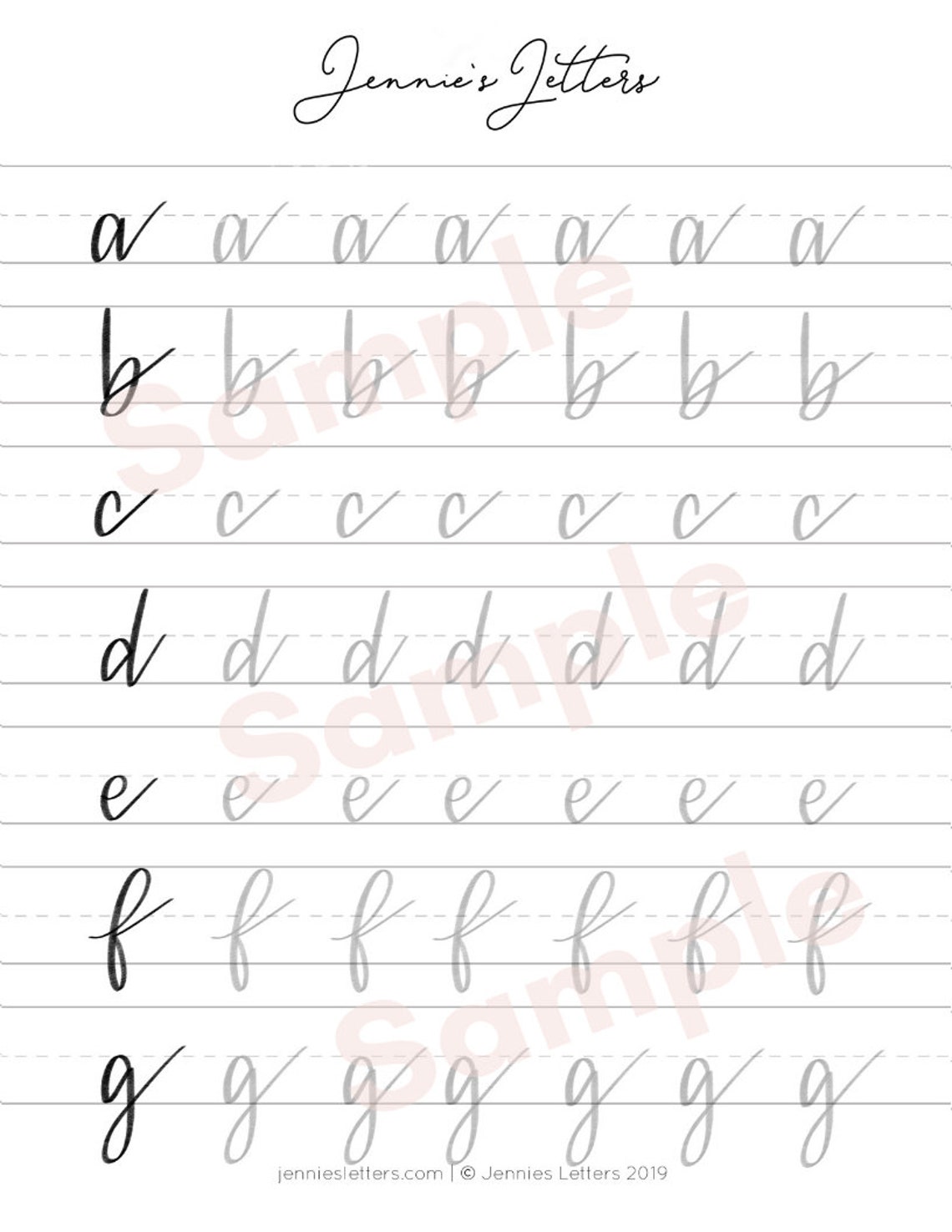 Hand Lettering Practice Modern Calligraphy Worksheets Brush Lettering ...