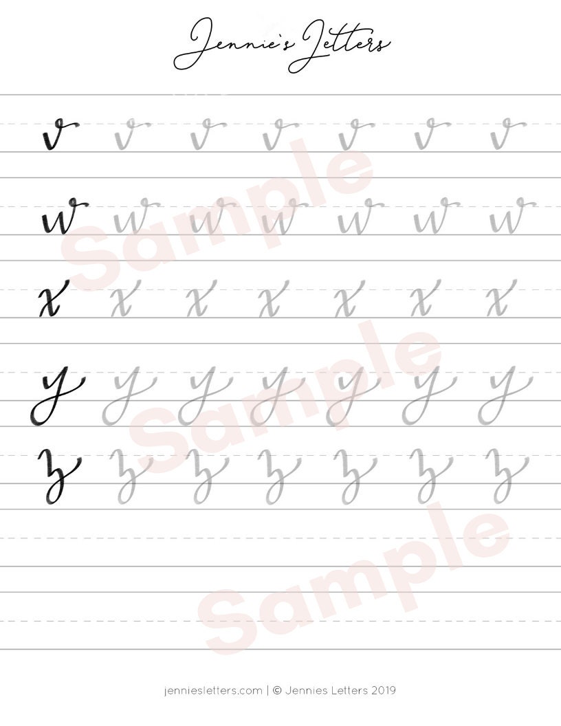 Hand Lettering Practice Modern Calligraphy Practice Ipad - Etsy