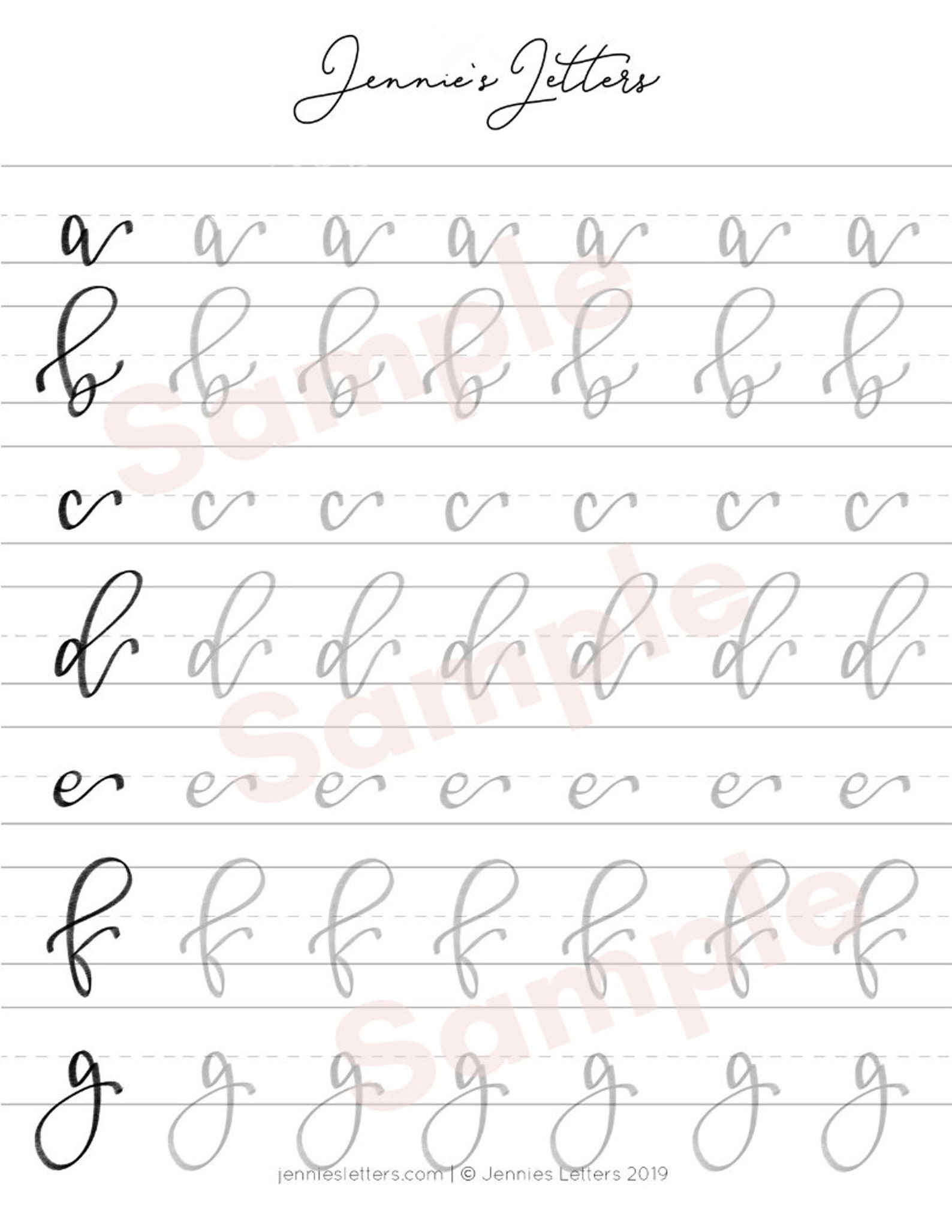 Hand Lettering Practice Modern Calligraphy Practice Ipad | Etsy