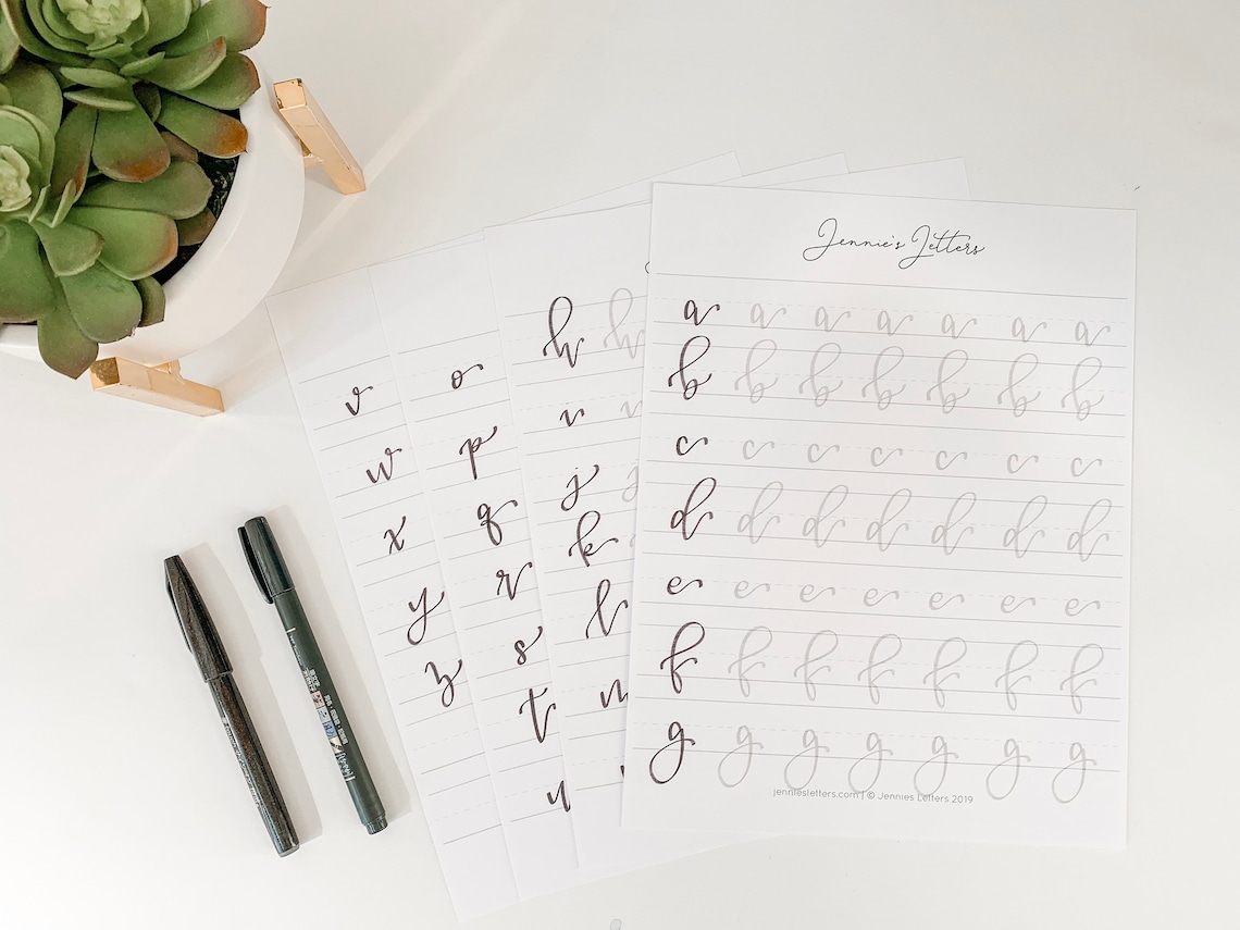 Hand Lettering Practice Modern Calligraphy Practice Ipad | Etsy