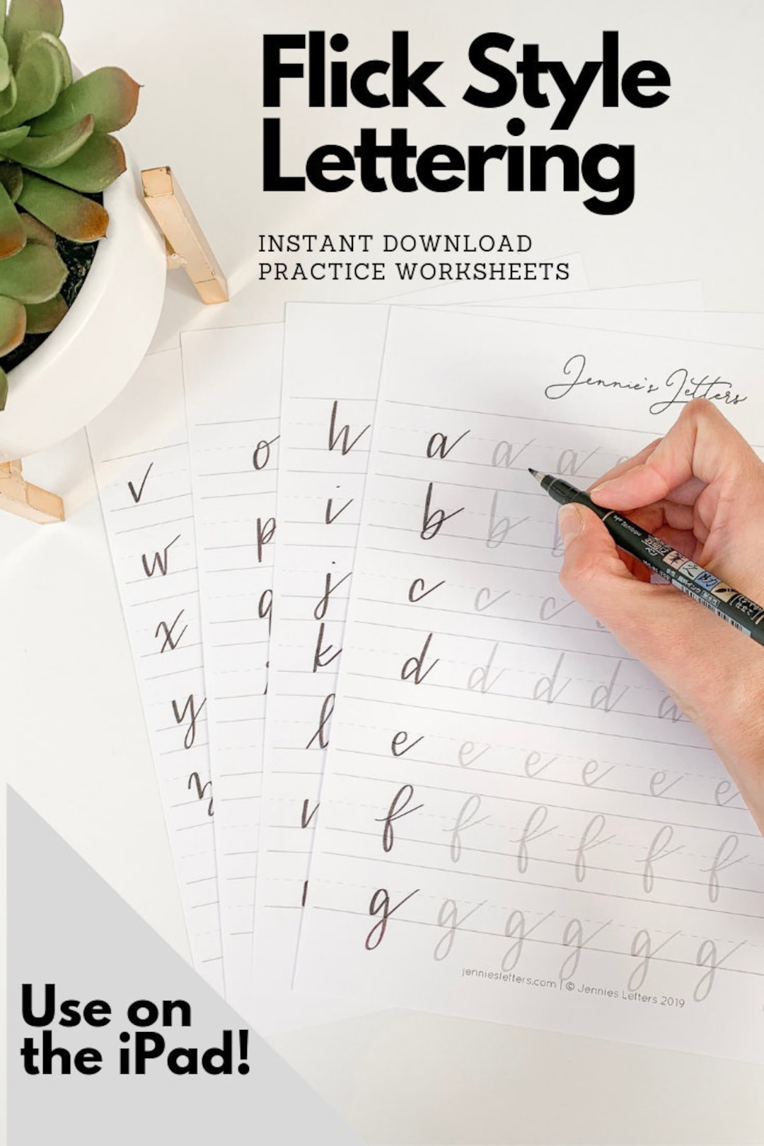 Hand Lettering Practice- Modern Calligraphy Worksheets- Brush Lettering ...