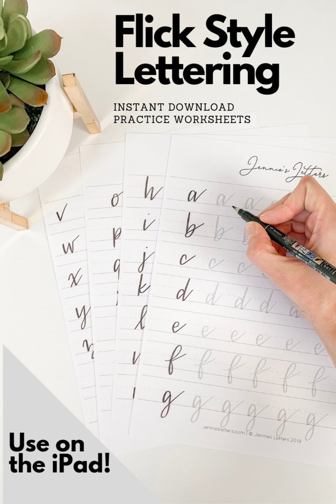 Hand Lettering Practice Modern Calligraphy Worksheets Brush Lettering ...