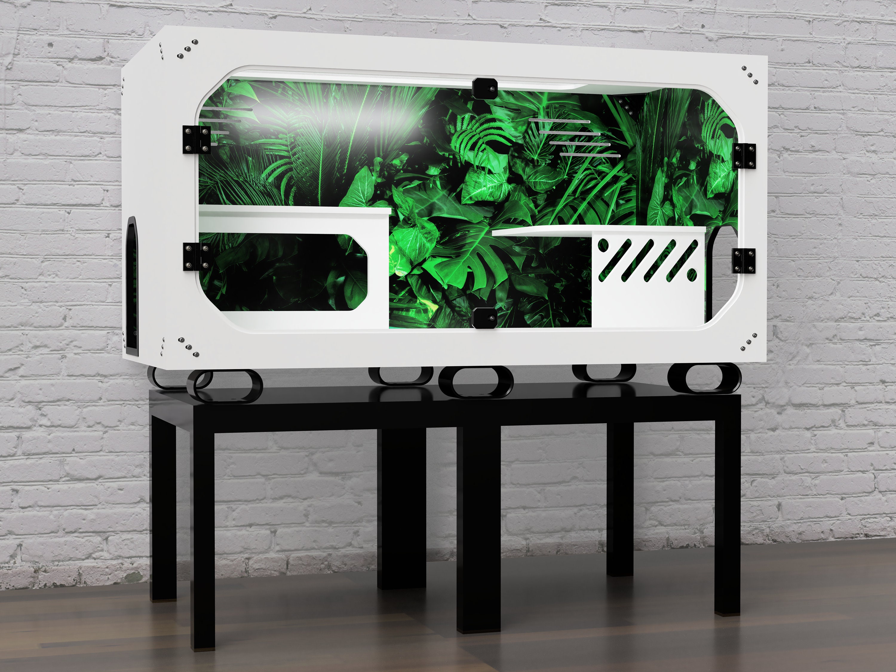 Clearview Cat Habitat Jungle Cat Scenery 4'wx2'dx2.5't Catio Perch With ...