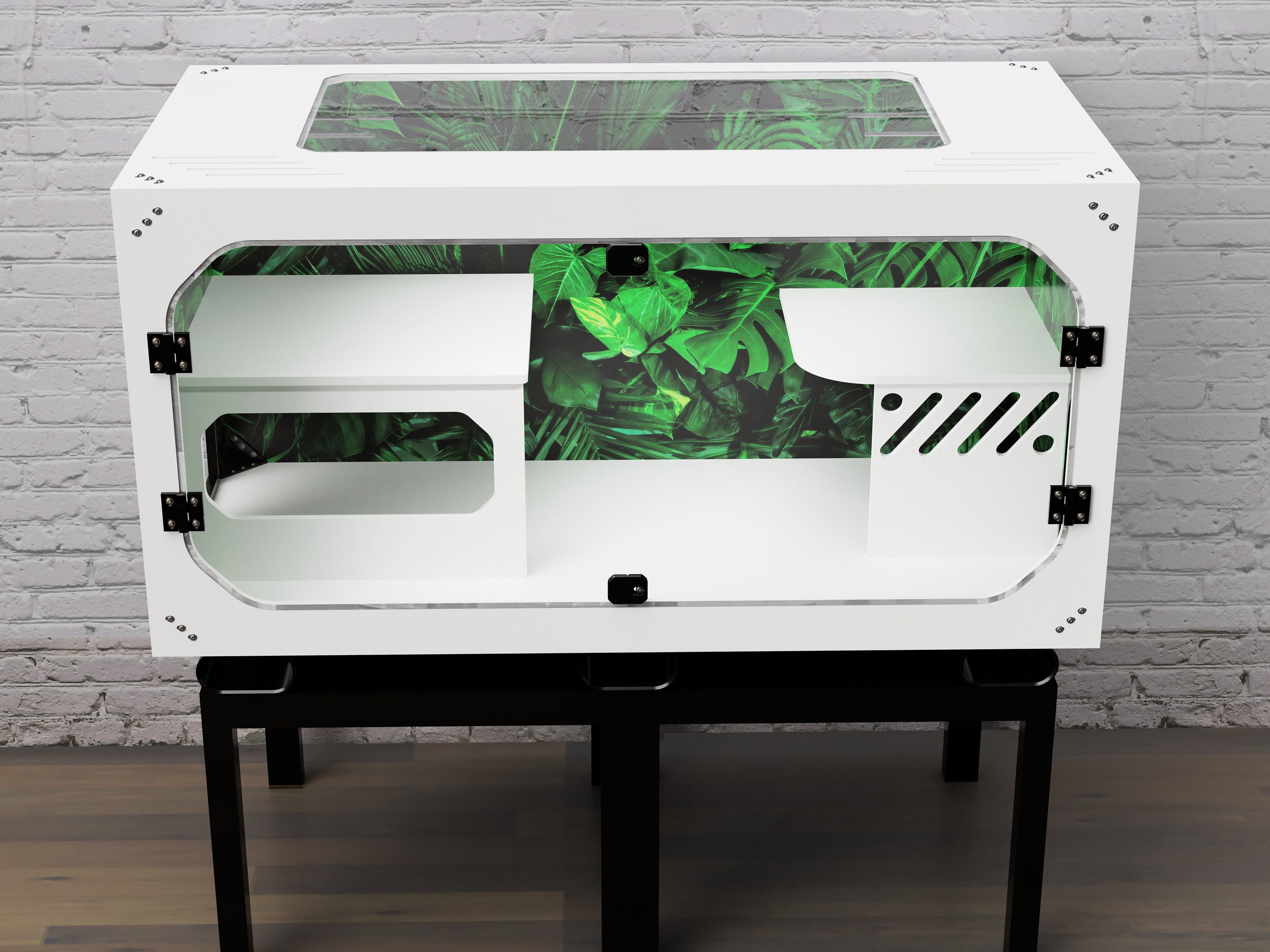 Clearview Cat Habitat Jungle Cat Scenery 4'wx2'dx2.5't Catio Perch With ...