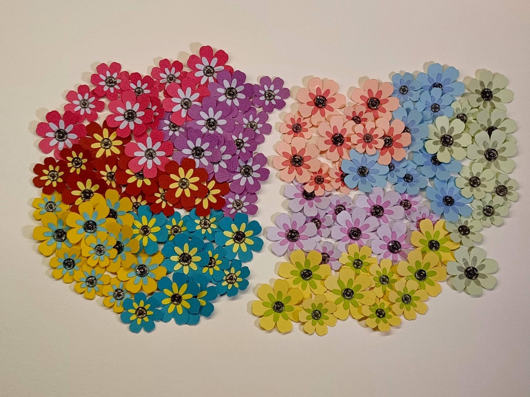 Handmade Layered Paper Flowers – Spring Pastels & Summer Jewel Tones ...