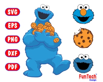 Cookie monster svg | Etsy