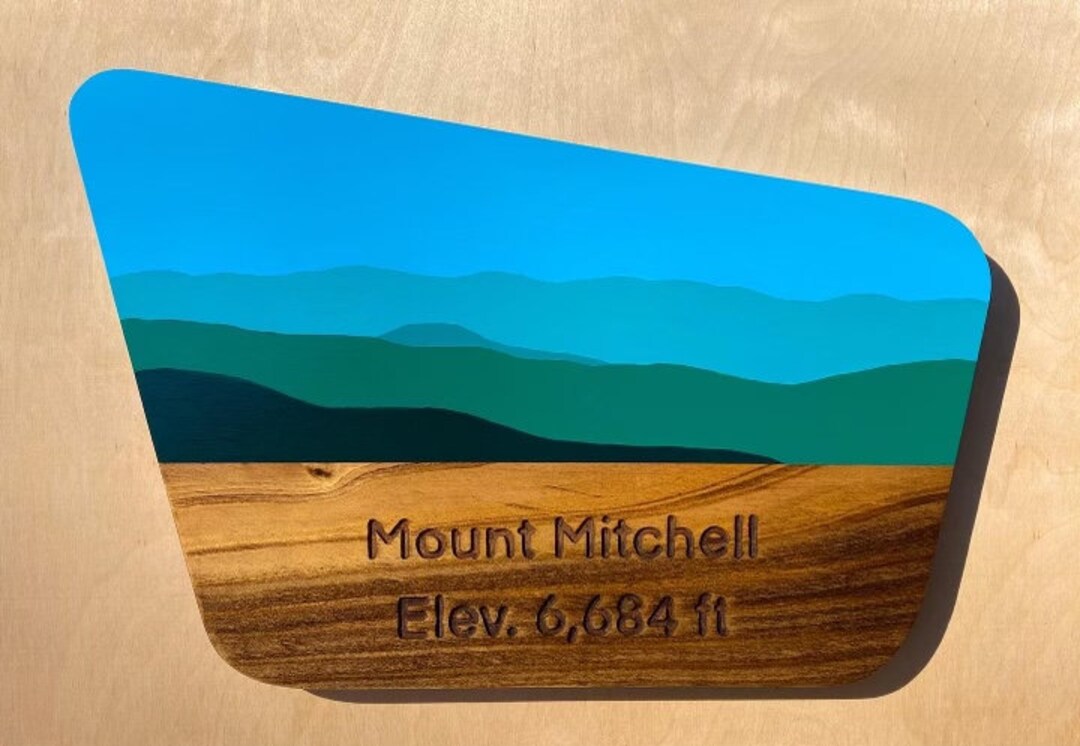 Mount Mitchell — Mountain View Sign - Etsy