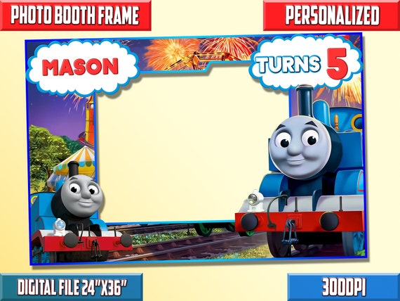 Thomas Train Photo Booth Frame Thomas and Friends Birthday | Etsy