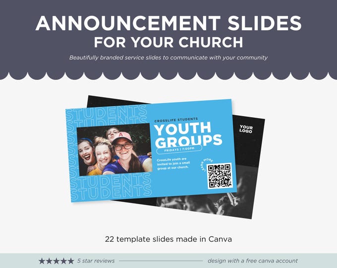 Church Preservice Slides in Editable Canva Template. - Etsy Canada