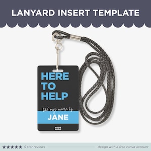Church Lanyard Badge Template: Staff & Volunteer ID (canva) - Etsy