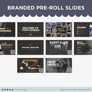 Church Announcement Slides & Templates Bundle | Pre-service Christian Graphics for Sunday ...