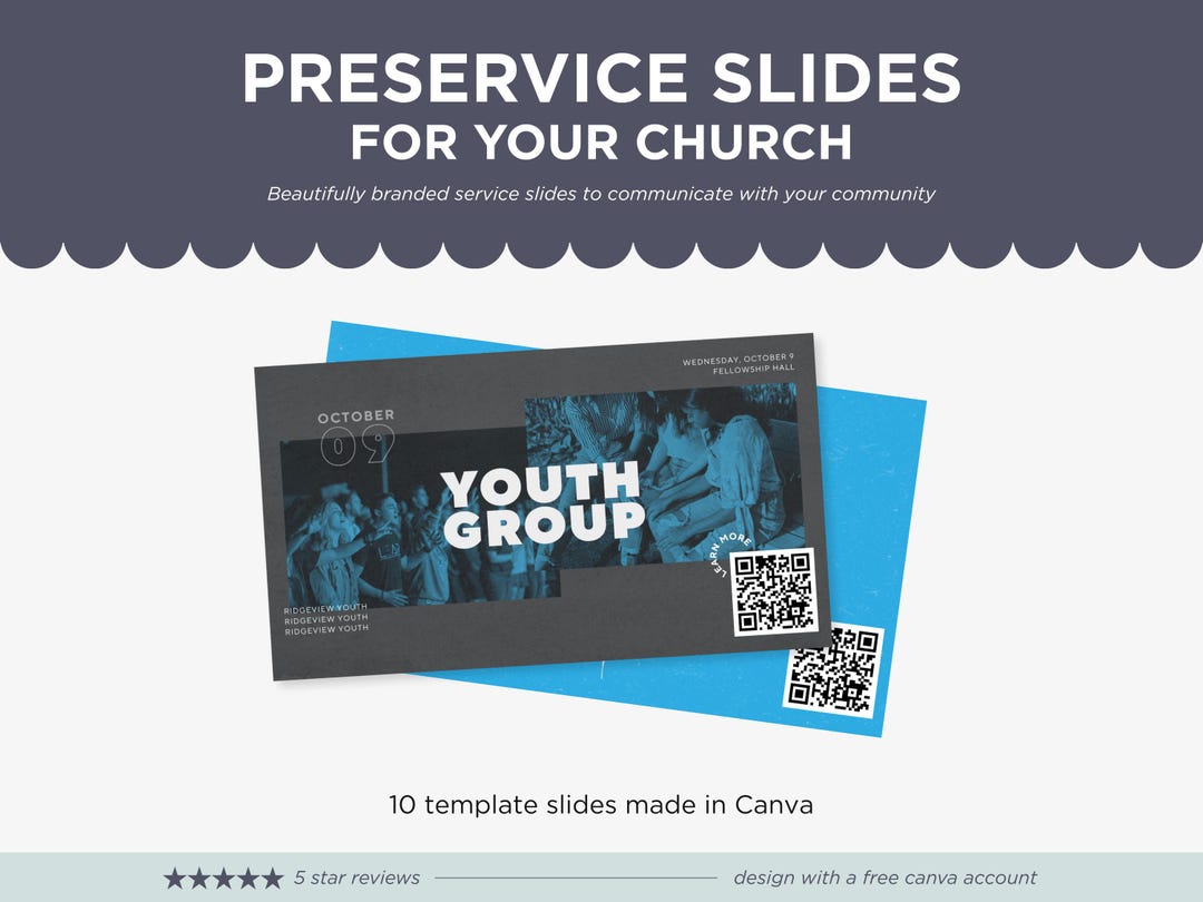 Church Event Slides: Editable Canva Templates (digital Download) - Etsy