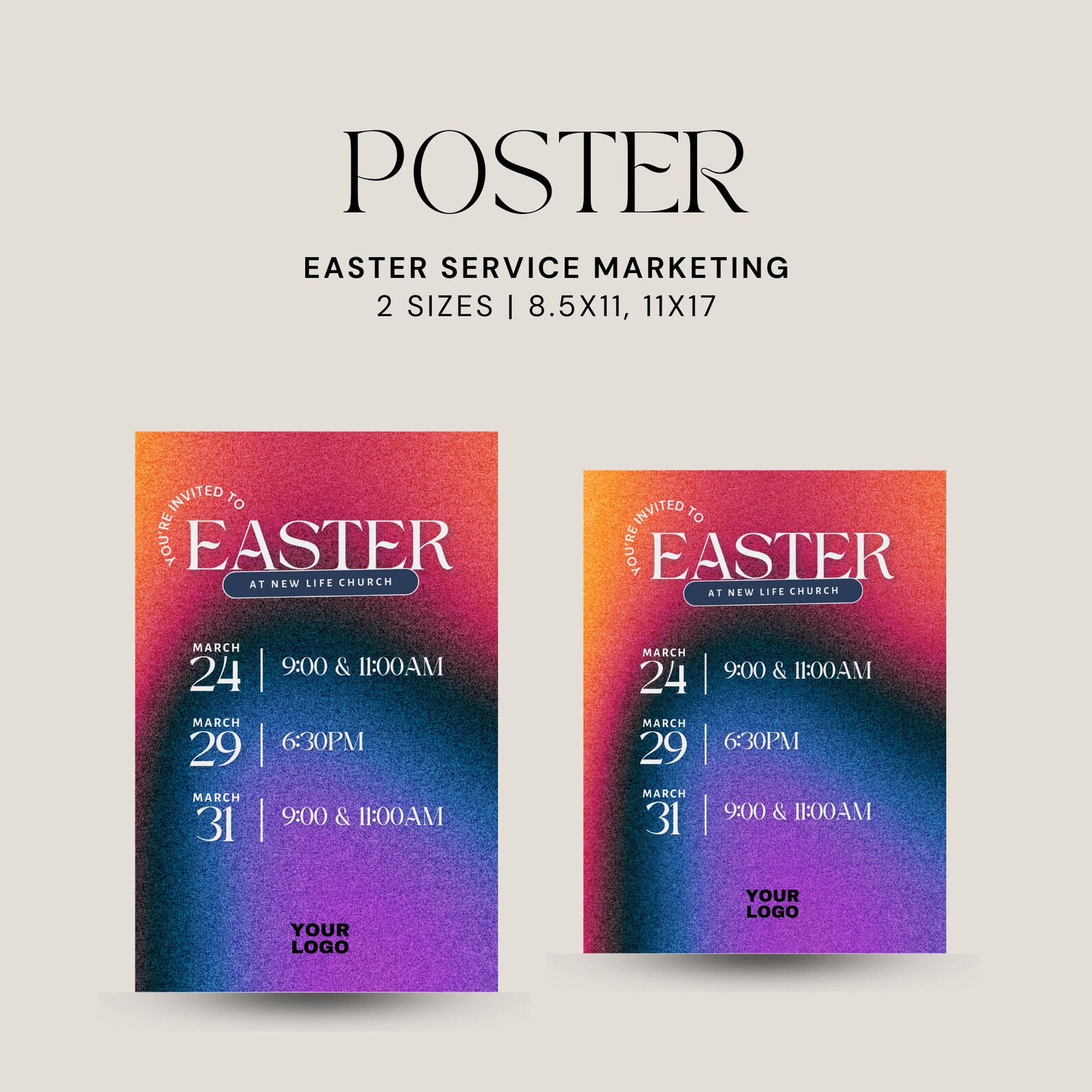 Easter Church Graphics, Easter Templates for Churches, Easter Template ...