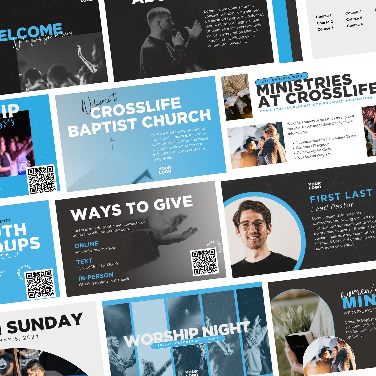 Church Preservice Slides, Church Announcement Slides, Church Templates ...