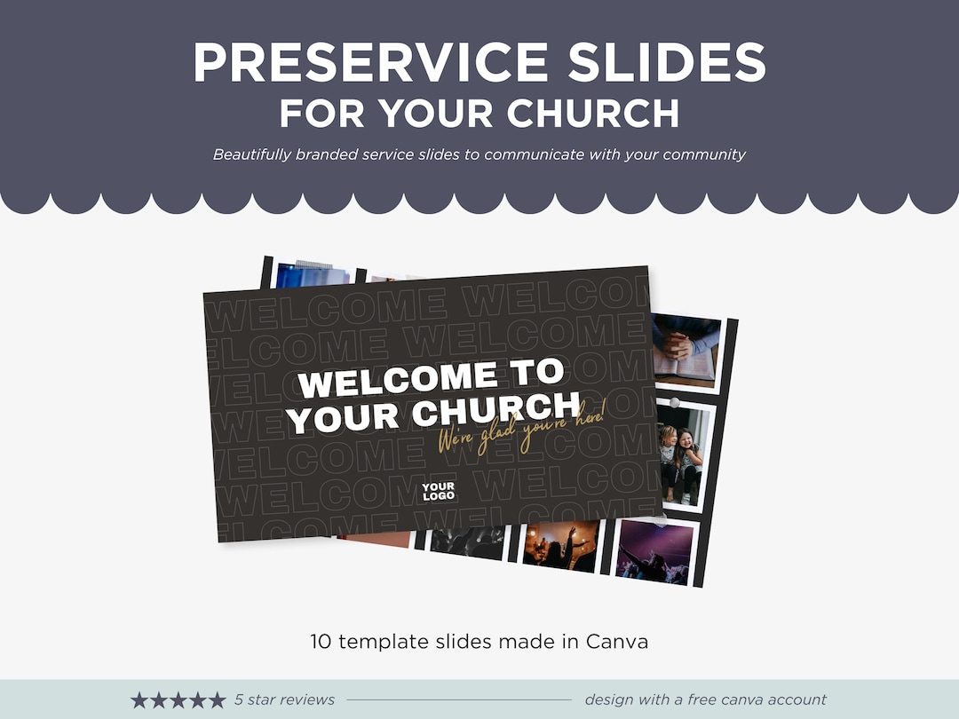 Church Announcement Slides: Editable Canva Templates (digital Download ...