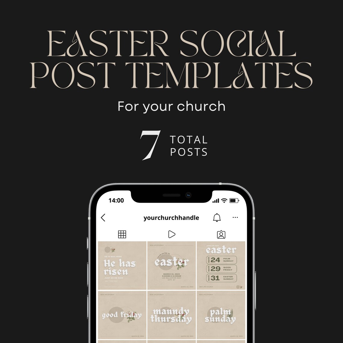 Easter Templates for Churches, Easter Church Graphics, Easter Template ...
