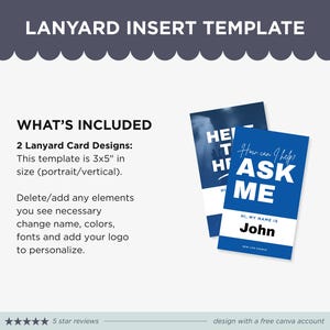 Church Lanyard Badge Template: Customizable Staff & Volunteer ID (canva ...