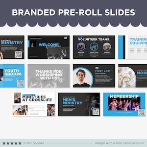 Church Announcement Slides & Templates Bundle | Pre-service Christian ...