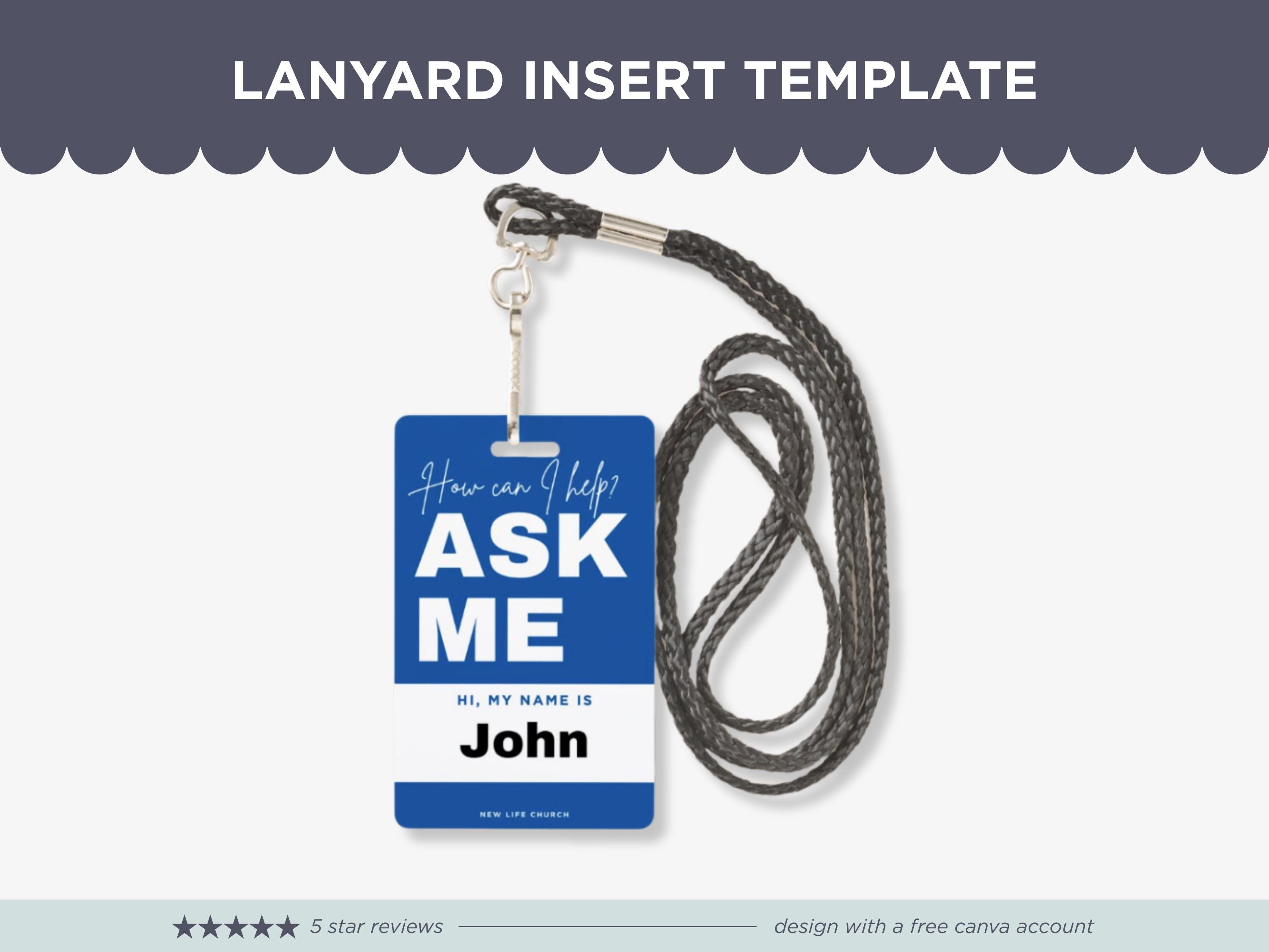 Church Lanyard Badge Template: Customizable Staff & Volunteer ID (canva ...