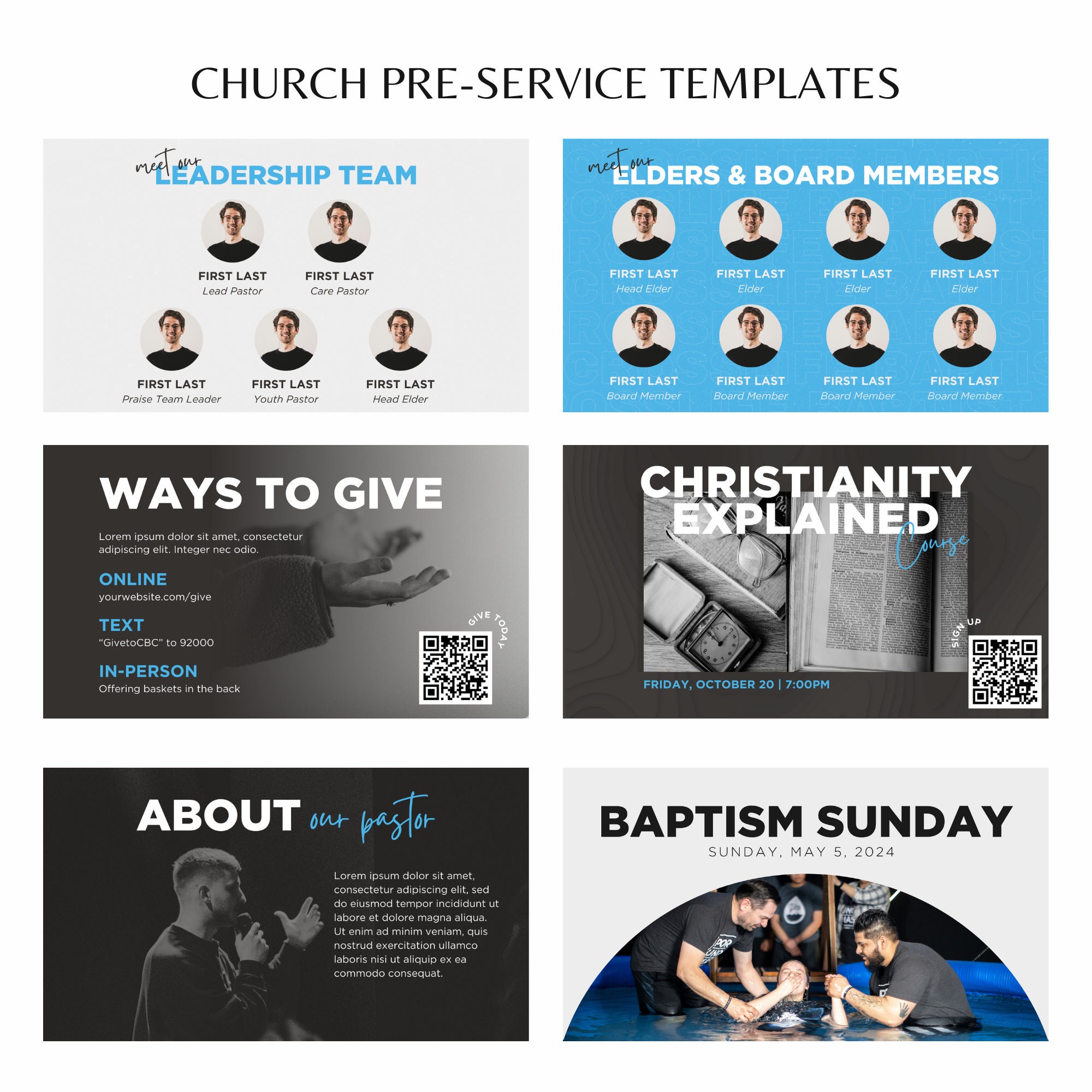 Church Preservice Slides, Church Announcement Slides, Church Templates ...
