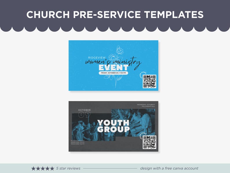 Church Event Slides: Editable Canva Templates (digital Download) - Etsy