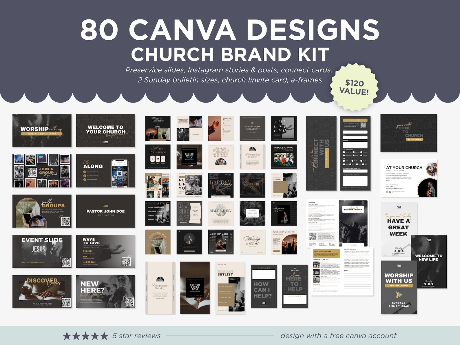 Church Brand Kit, Church Preservice Slides Church Social Media Church ...