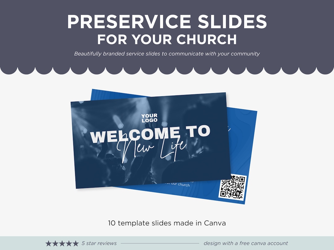 Church Preservice Slides: Welcome & Announcement Canva Templates - Etsy