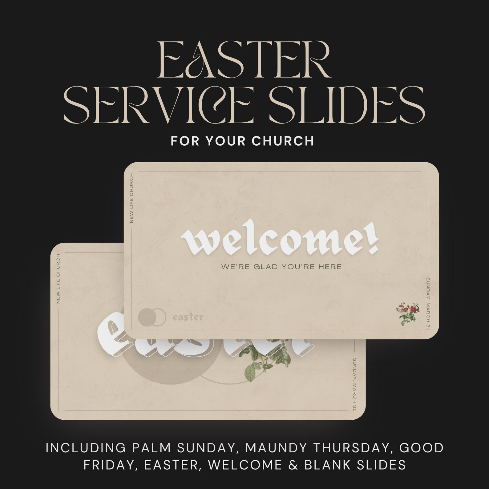 Easter Templates for Churches, Easter Church Graphics, Easter Template ...