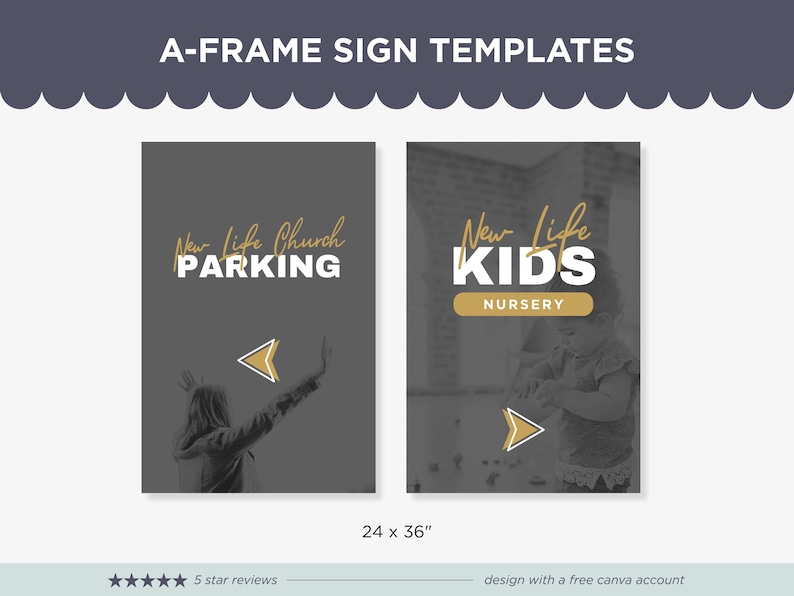 Church Welcome Sign: A-frame Directional Signs (digital Download PDF ...