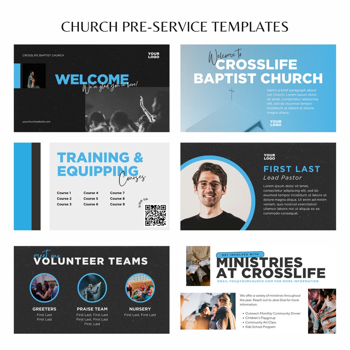 Church Preservice Slides, Church Announcement Slides, Church Templates ...