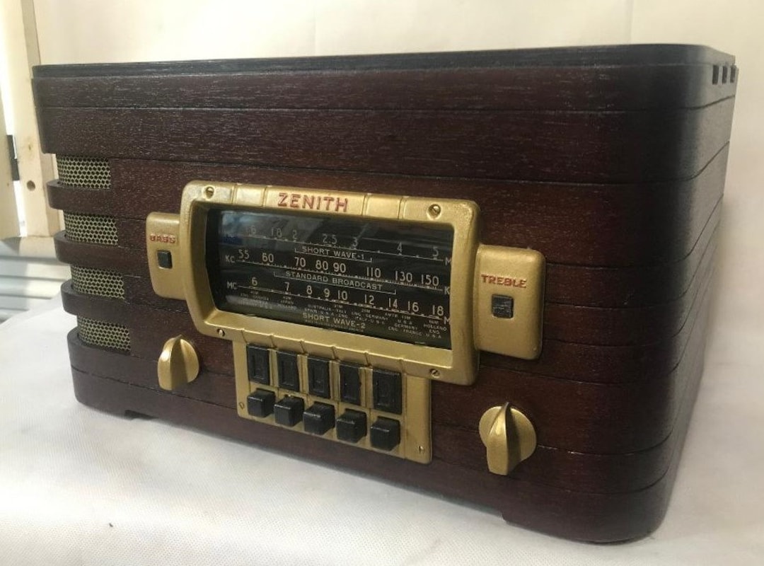 Vintage Deco 1939 Zenith Radio Model 5678 Now Bluetooth - Etsy