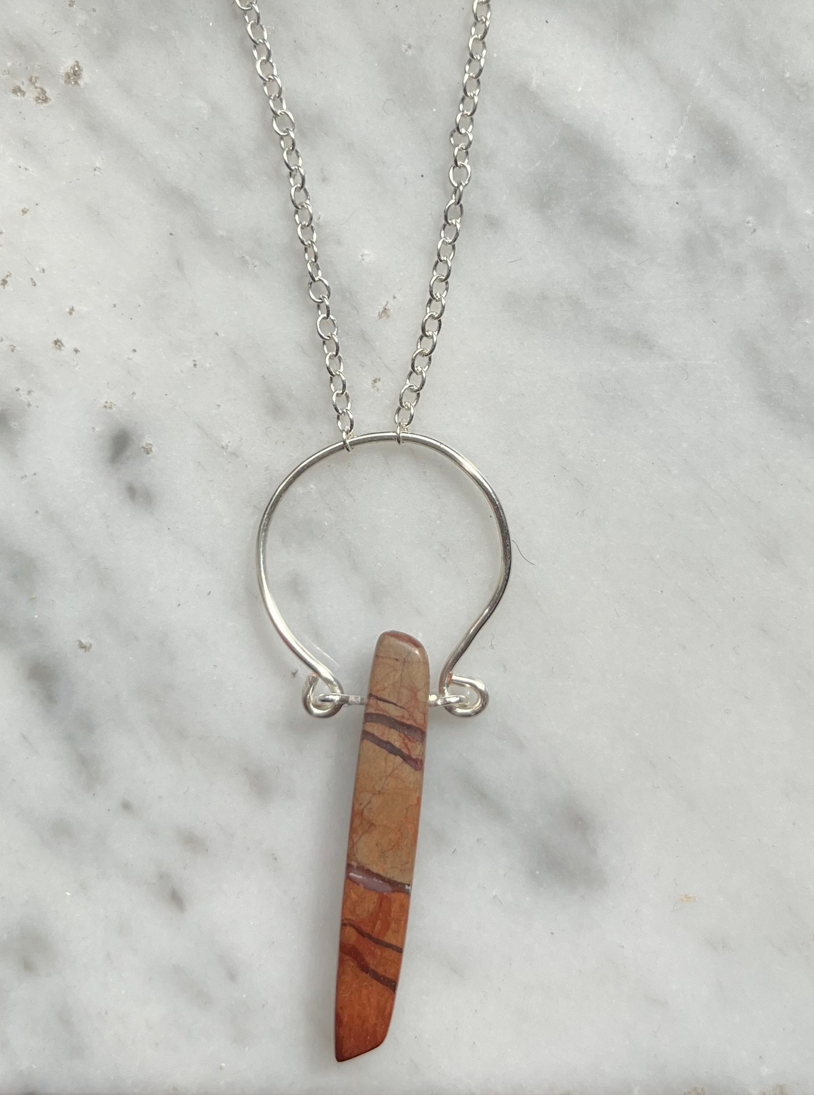 Circle Gem Necklace - Etsy