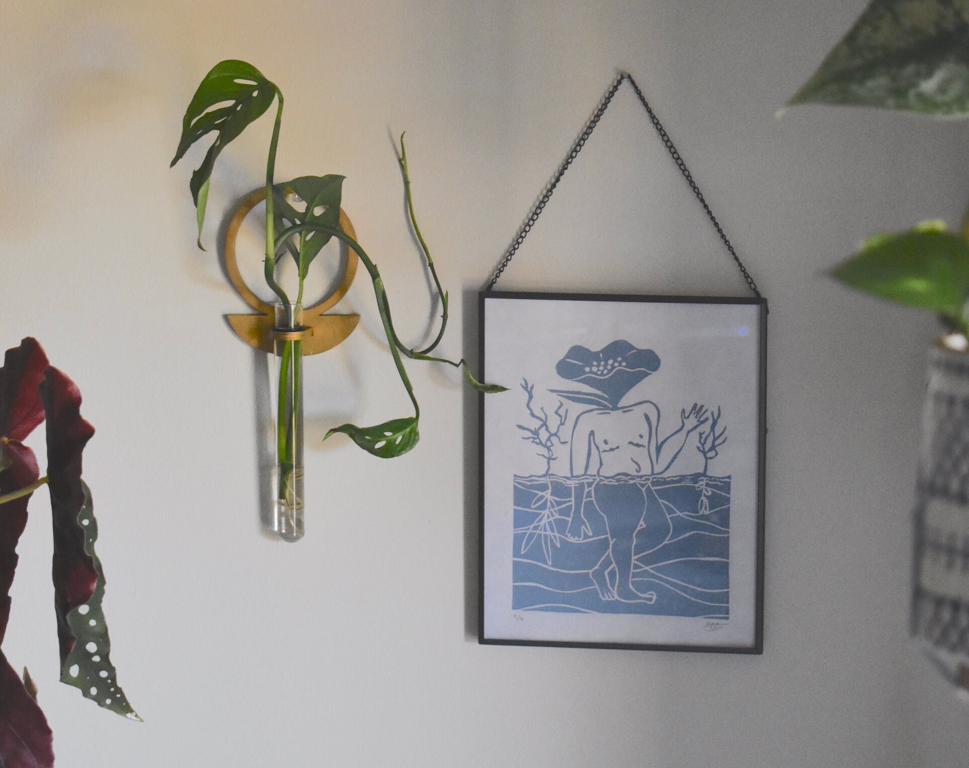 Underwater Linocut Print - Etsy