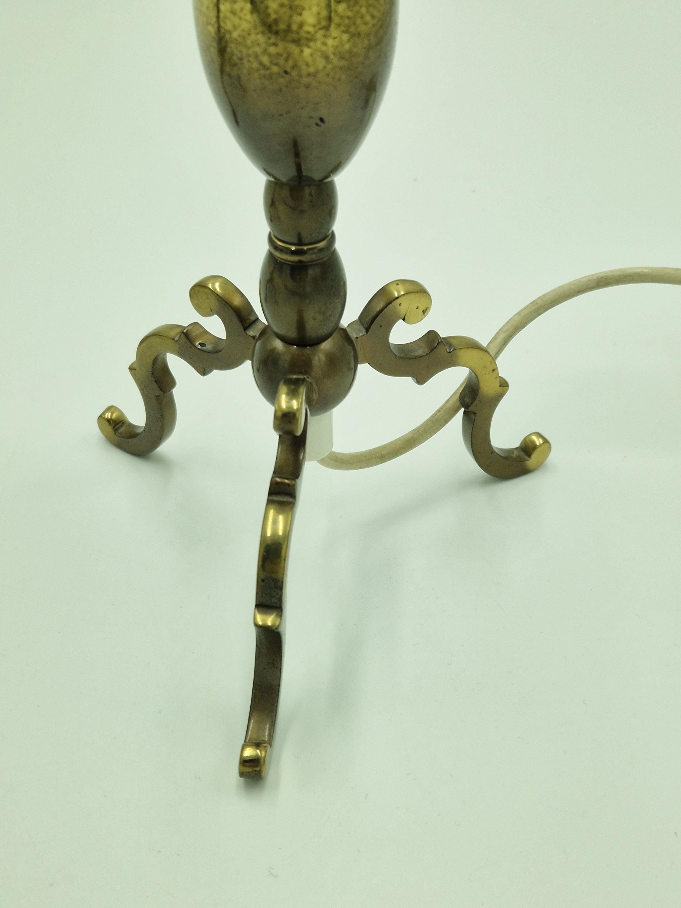 50s Solid Brass Frame Desk Lamp, Bed Side Lamp, Brass Base, Mid Century ...