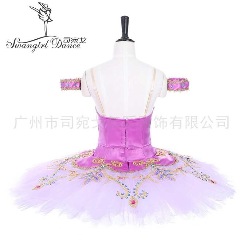 Girls Lilac Fairy Doll Ballet Tutu Professional Female Ballet Pancake ...