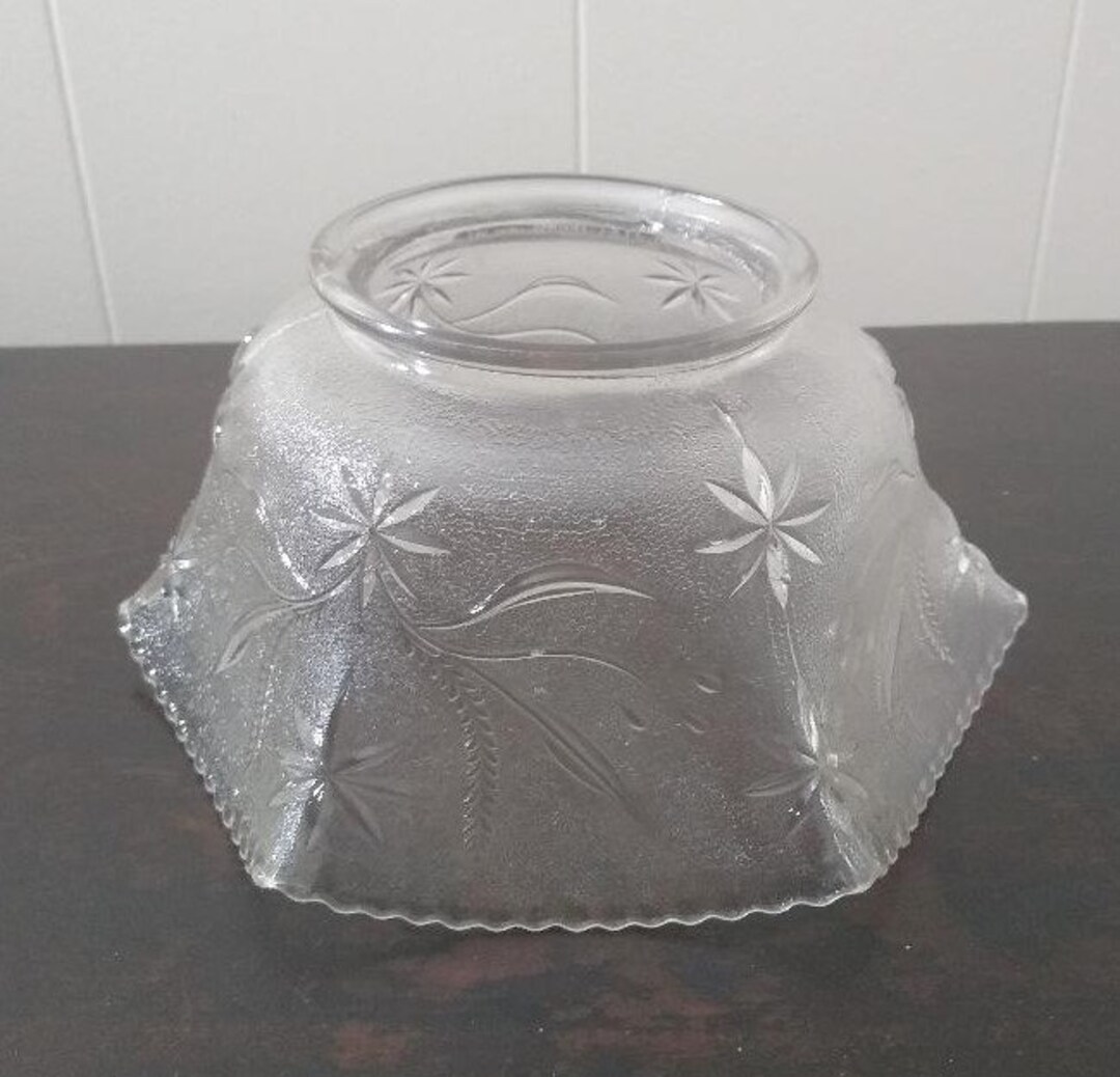 Vintage Glass Gas Lamp Shade Hexagon Shape - Etsy