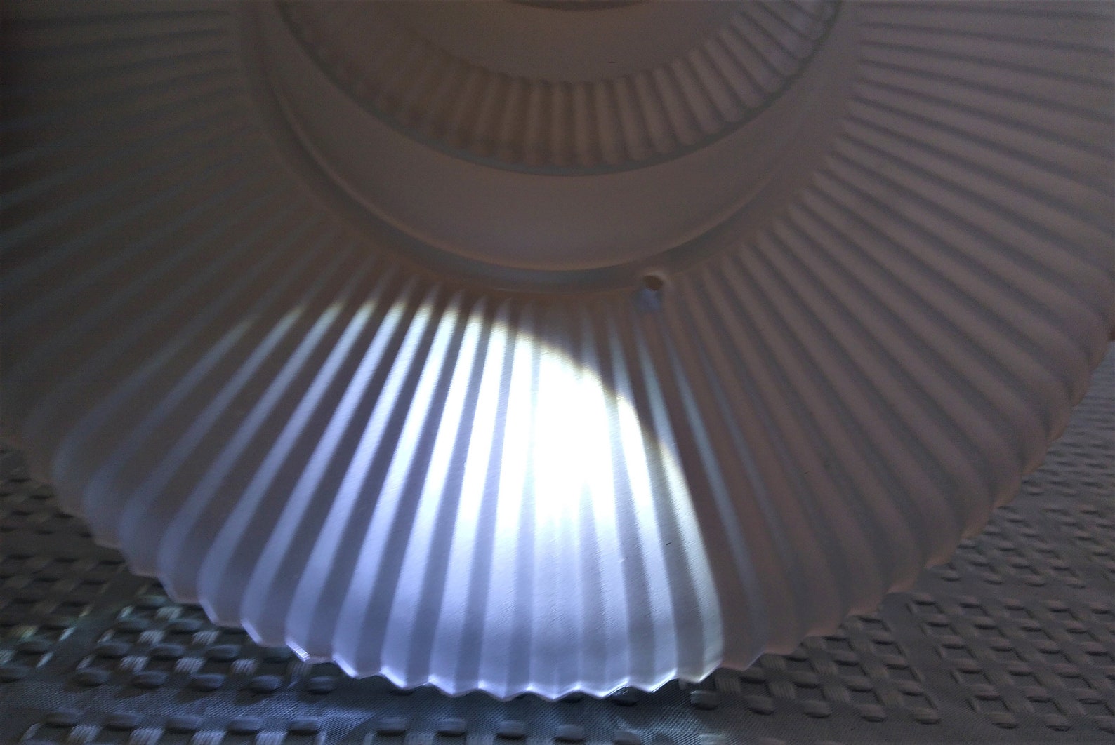 Art Deco Clear Frosted Round Glass Light Shade 3 Tiered - Etsy