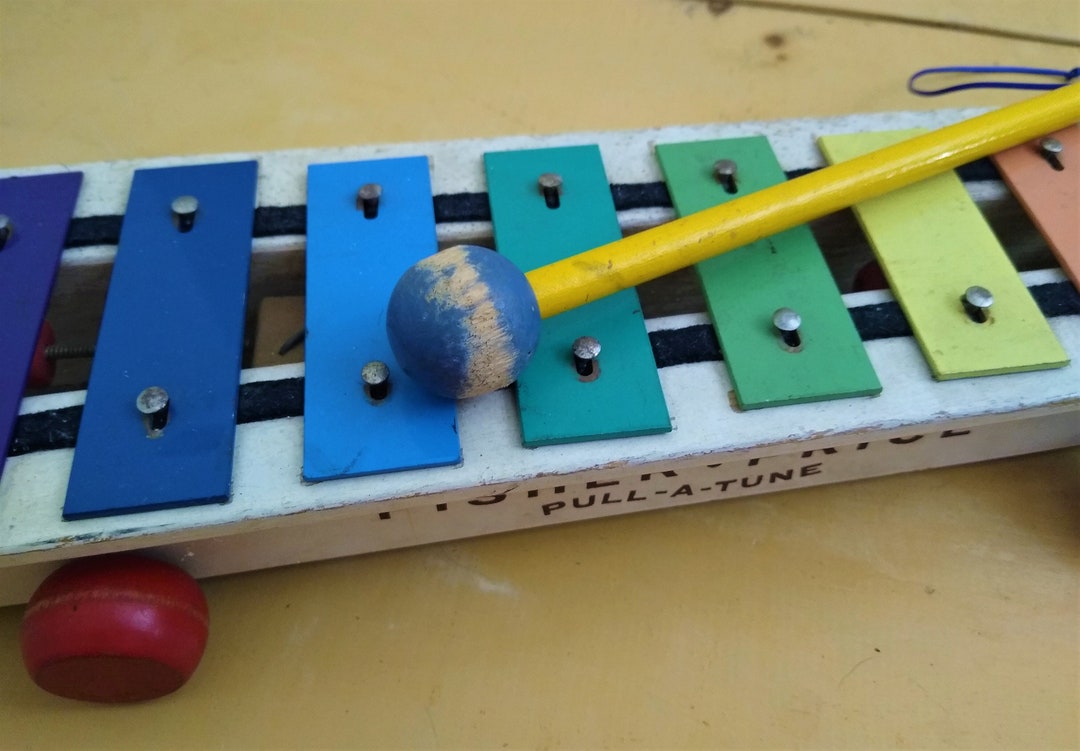 Vintage Fisher Price Xylophone - All Wood & Metal - No Plastic - Etsy