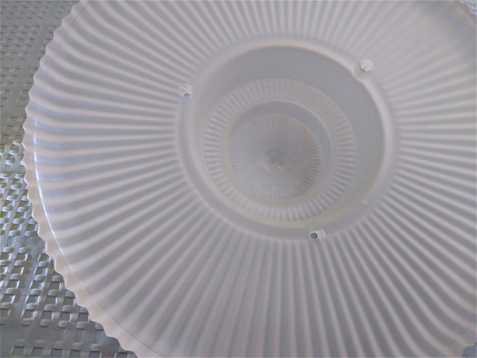 Art Deco Clear Frosted Round Glass Light Shade 3 Tiered - Etsy