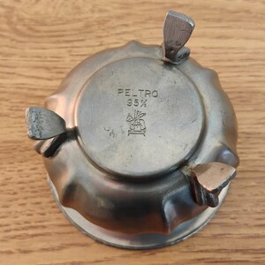 Vintage Pewter 3 Footed Salt Cellar Cauldron-pot Peltro 95% Knight ...