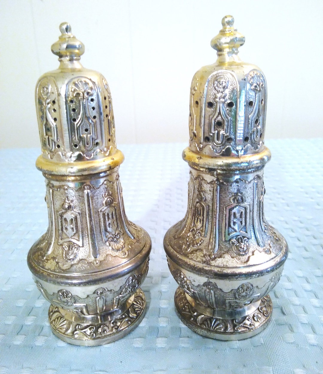 Vintage Corbell & Company Silver Plate Salt and Pepper Shakers - 1950's ...