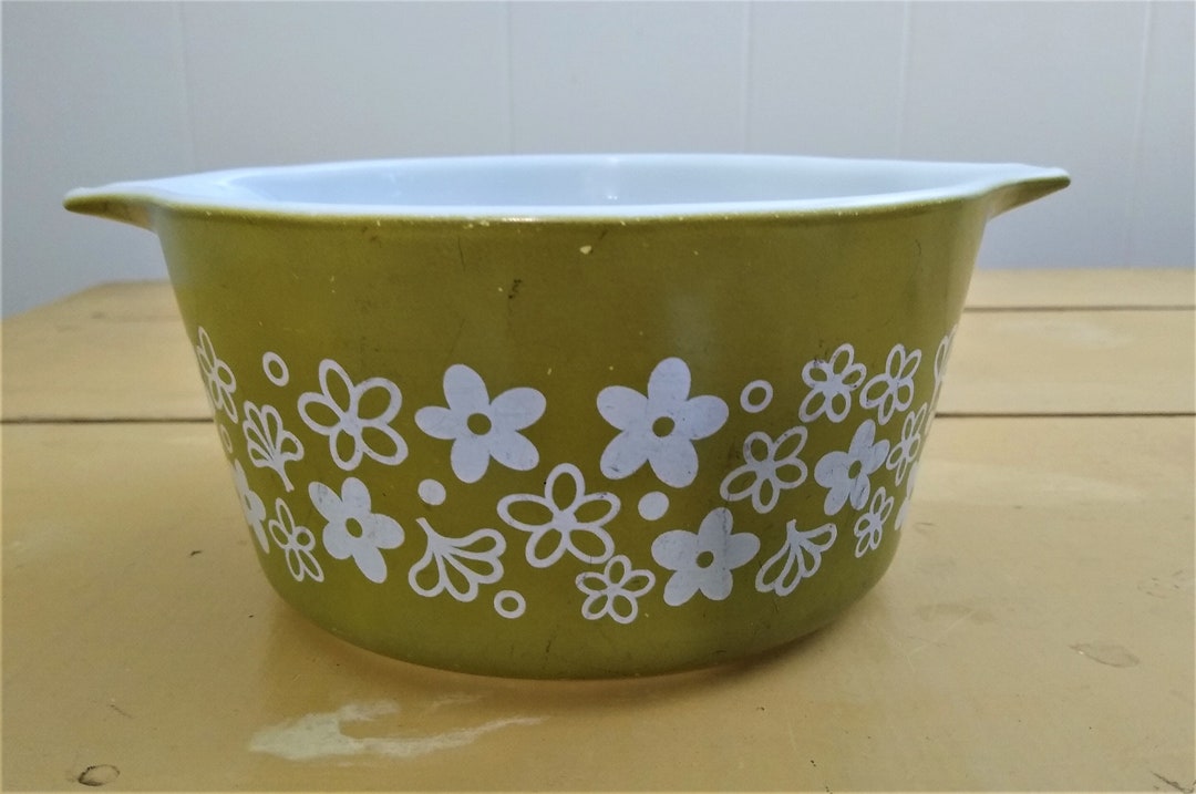 Vintage Pyrex Spring Blossom - Crazy Daisy Casserole - 473 1 Quart - Etsy